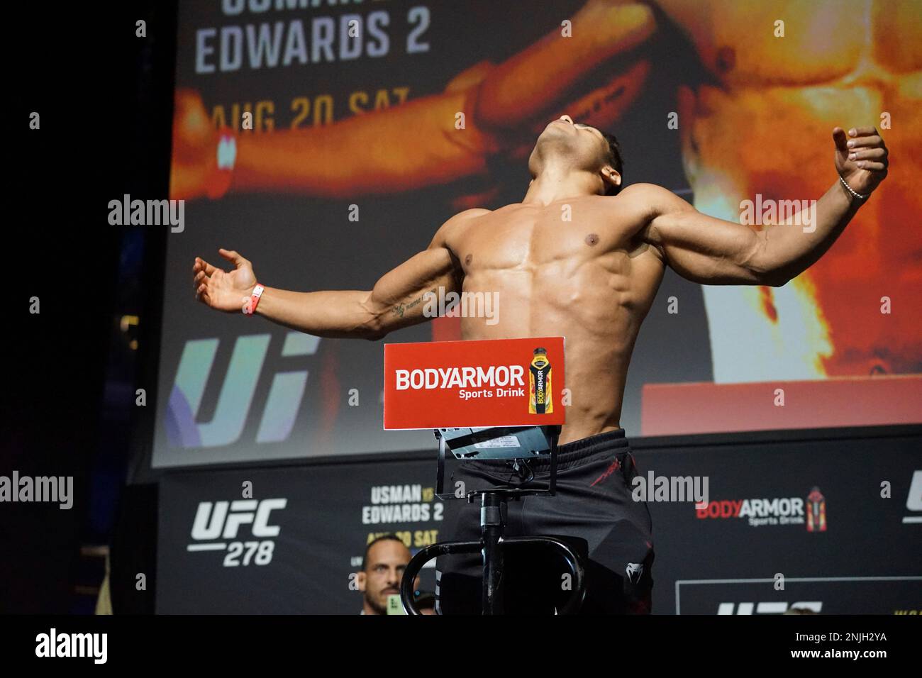SALT LAKE CITY, UT - AUGUST 19: Paulo Costa weighs in for UFC 278 bout ...