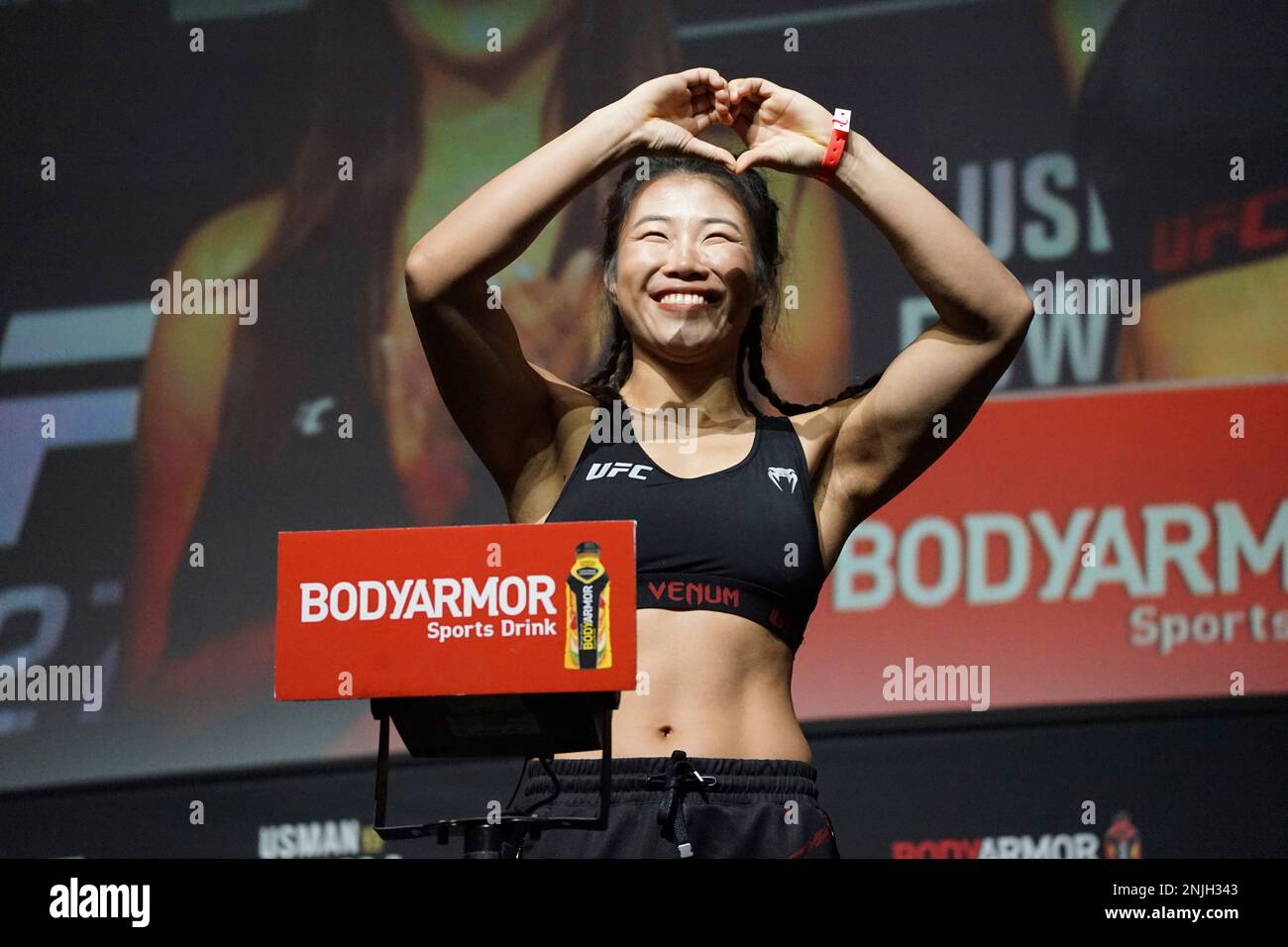 SALT LAKE CITY, UT - AUGUST 19: Wu Yanan weighs in for UFC 278 bout ...