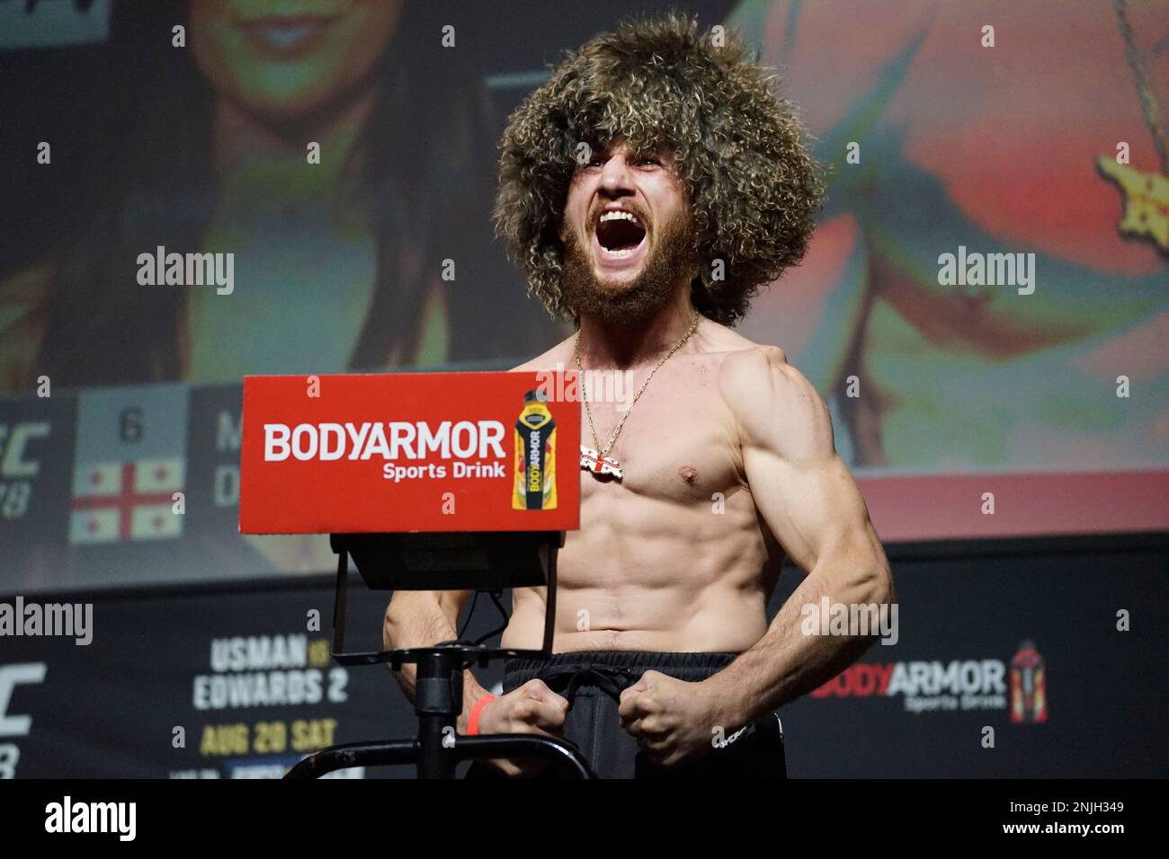 SALT LAKE CITY, UT - AUGUST 19: Merab Dvalishvili weighs in for UFC 278 ...