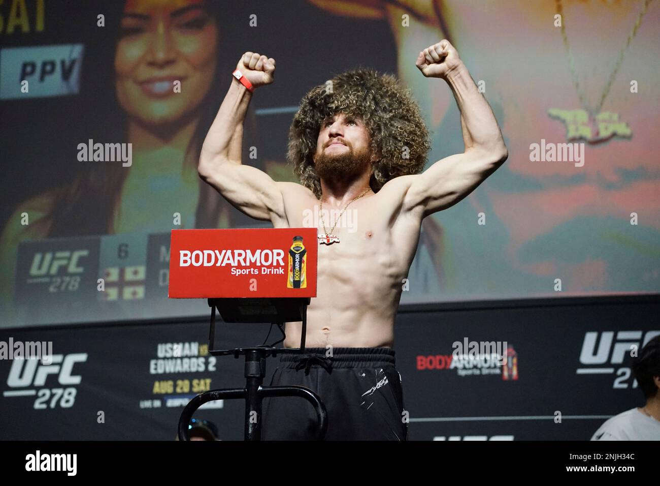 SALT LAKE CITY, UT - AUGUST 19: Merab Dvalishvili weighs in for UFC 278 ...