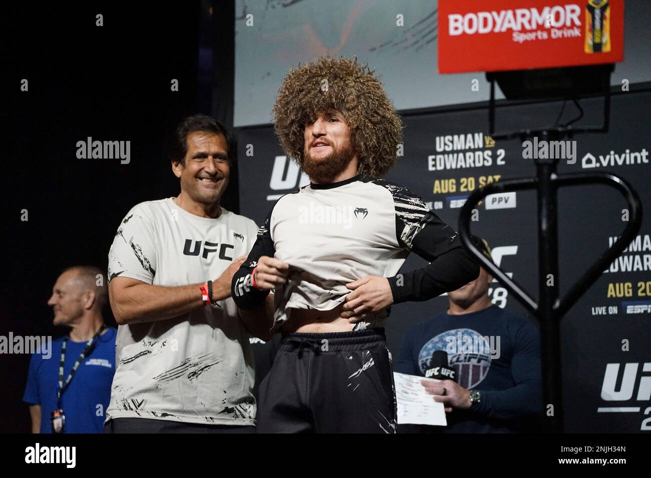 SALT LAKE CITY, UT - AUGUST 19: Merab Dvalishvili weighs in for UFC 278 ...