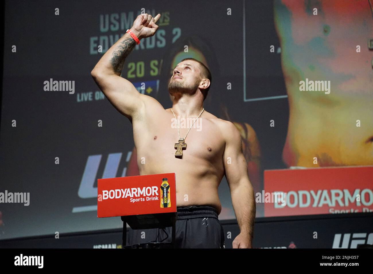 SALT LAKE CITY, UT - AUGUST 19: Alexandr Romanov weighs in for UFC 278 ...