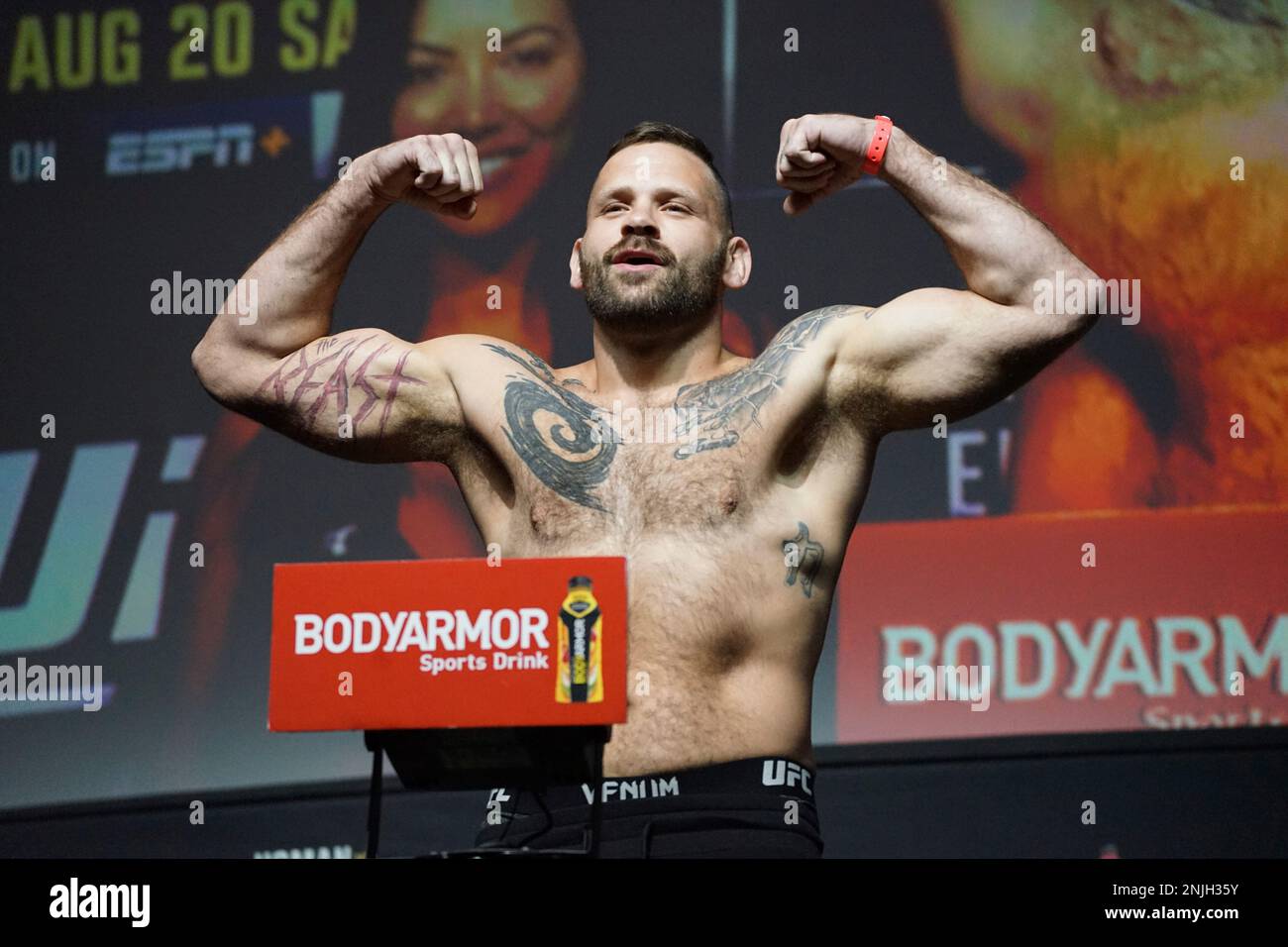SALT LAKE CITY, UT - AUGUST 19: Harry Hunsucker weighs in for UFC 278 ...