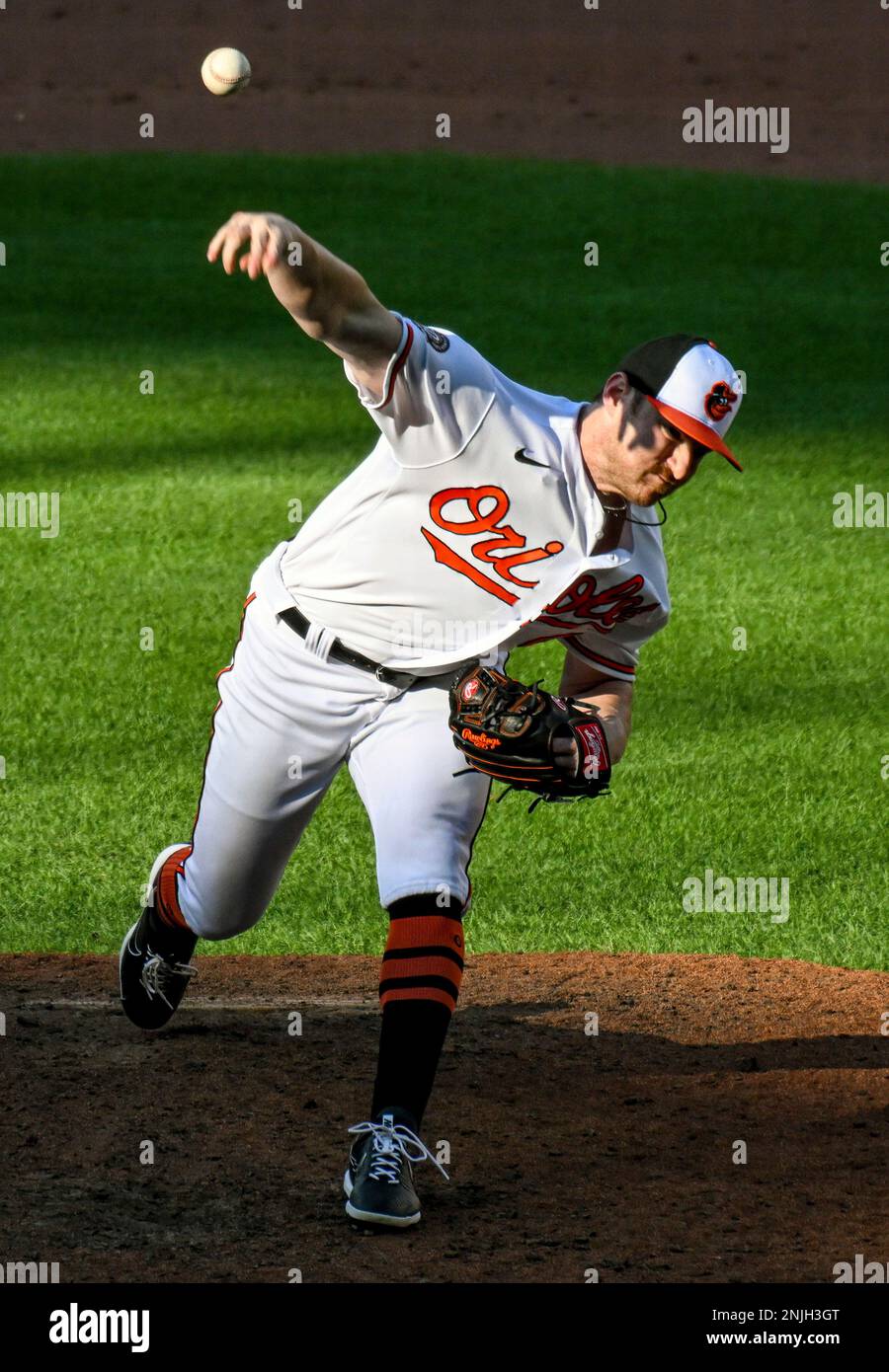 BALTIMORE, MD - AUGUST 18: Baltimore Orioles relief pitcher Bryan Baker ...