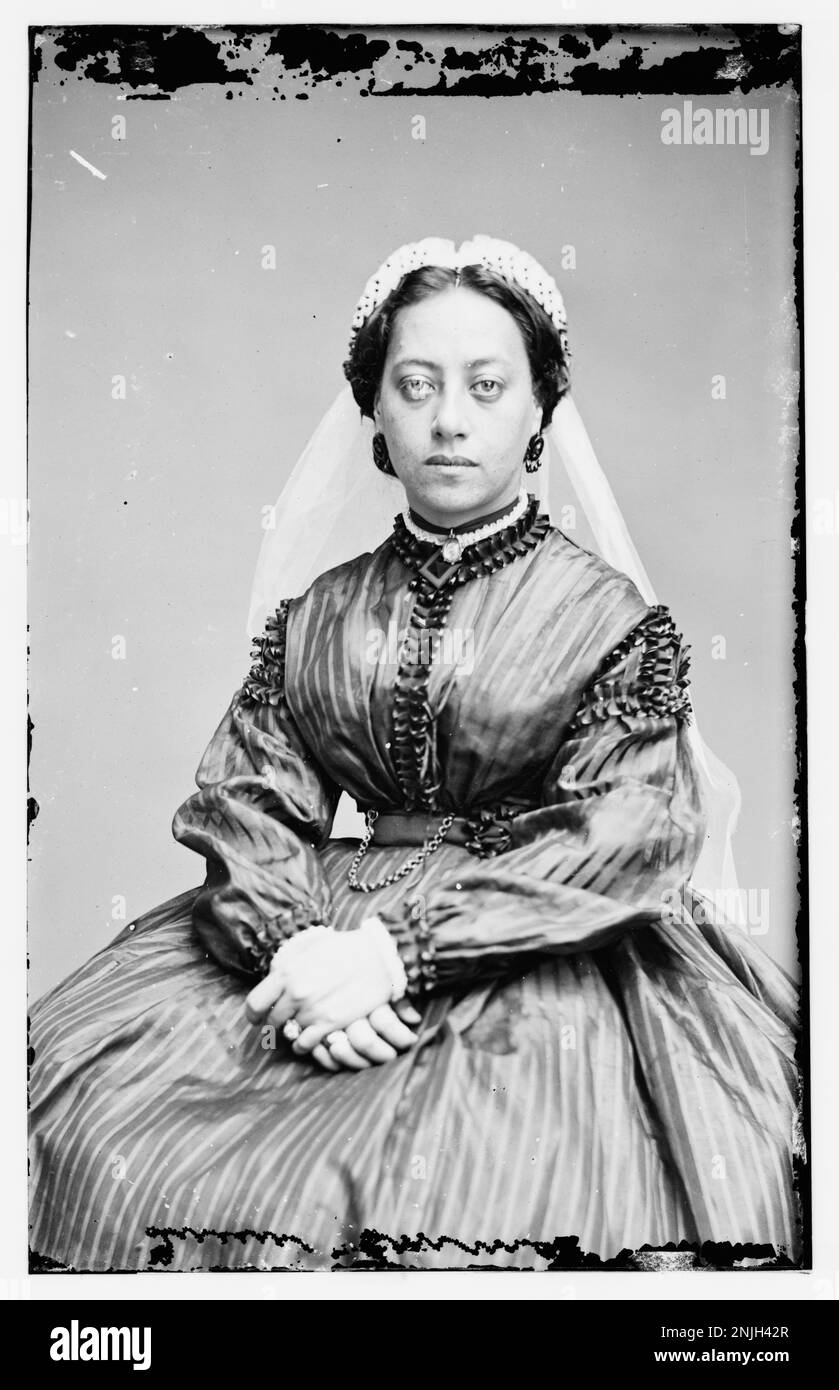 Portrait of Queen Emma of the Sandwich Islands (Hawaii), preserved in ...