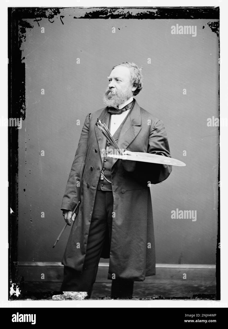 Portrait of Constantino Brumidi, an Italian-American artist known for ...