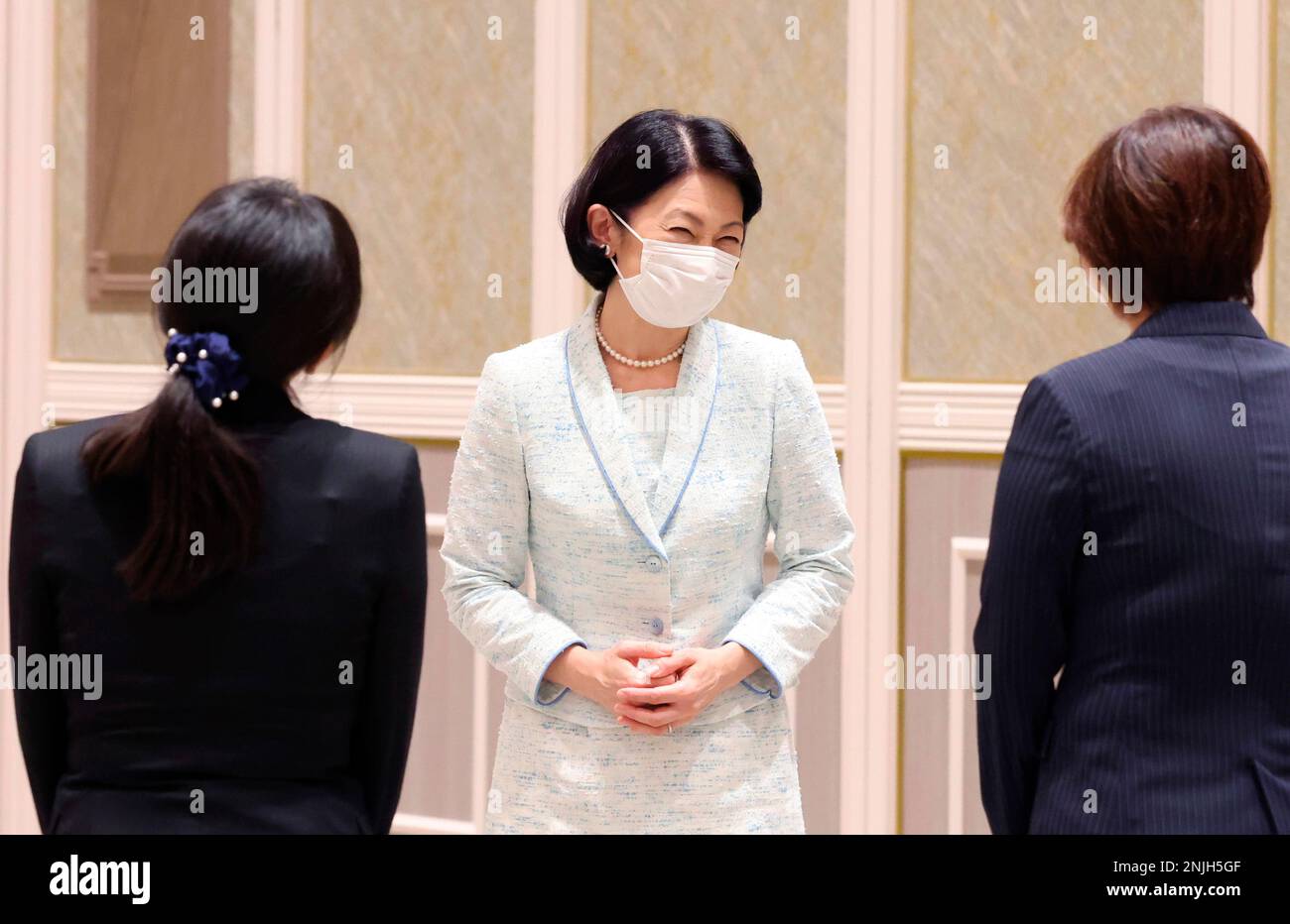 Japanese Crown Princess Kiko attends an event for Restart Postdoctoral ...