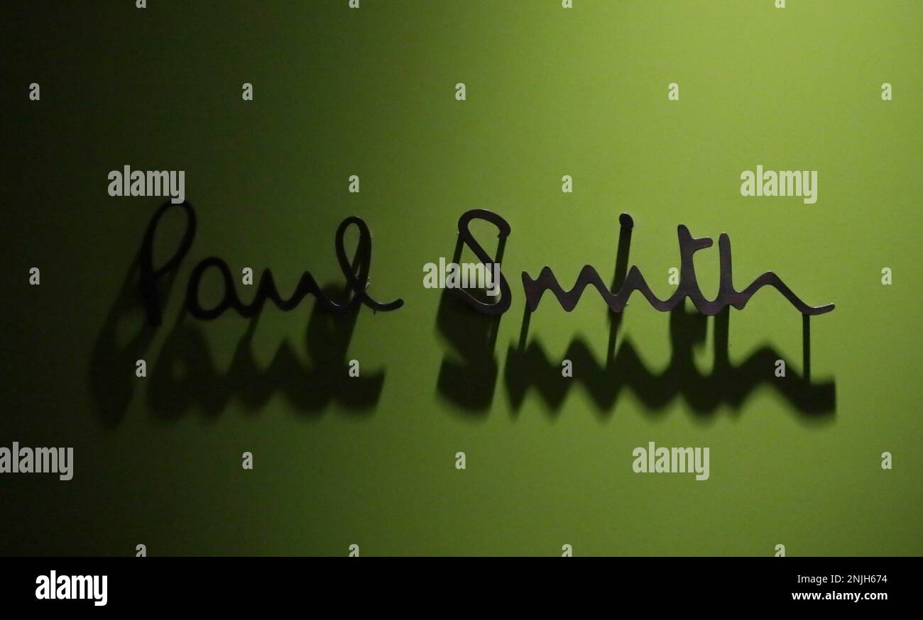 The trademark of Paul Smith is seen in Tokyo on October 17, 2021. Paul ...