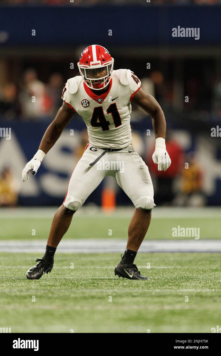 Georgia linebacker Channing Tindall (41) defends in coverage during the ...