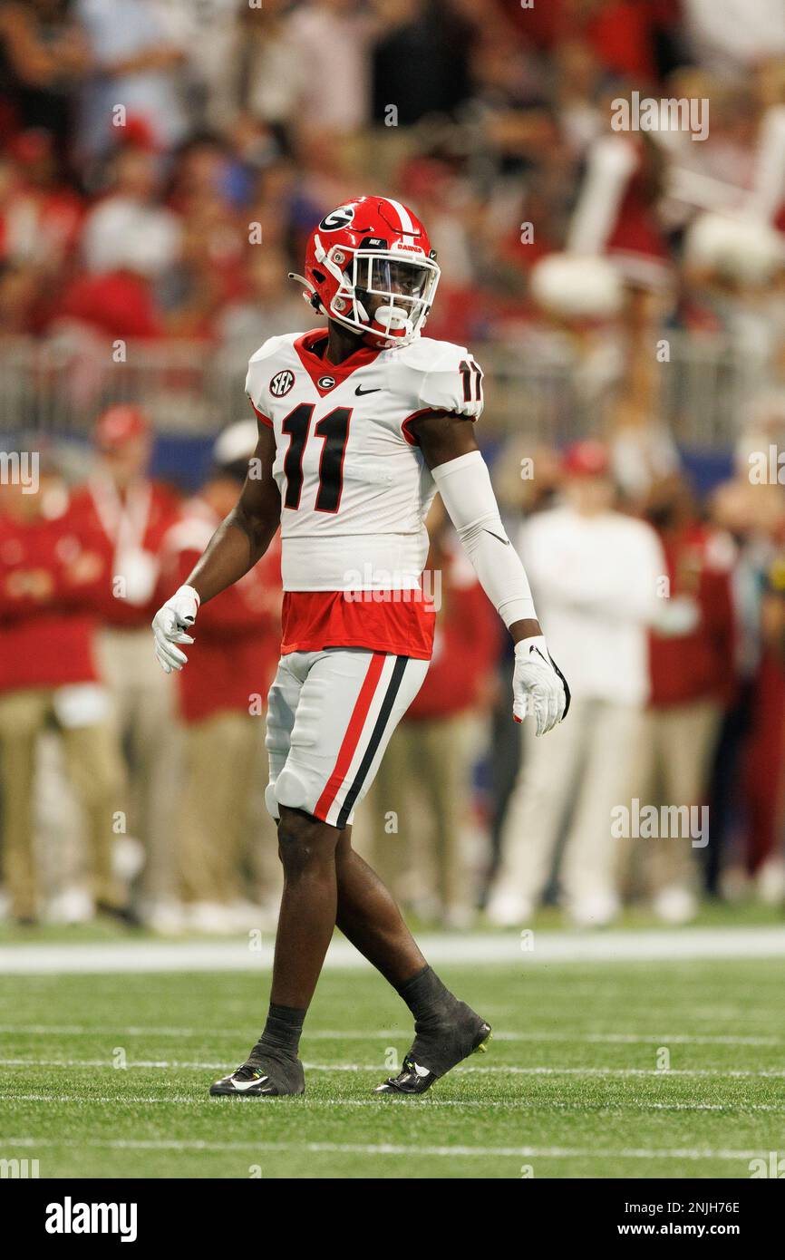 Georgia defensive back Derion Kendrick (11) defends in coverage during ...