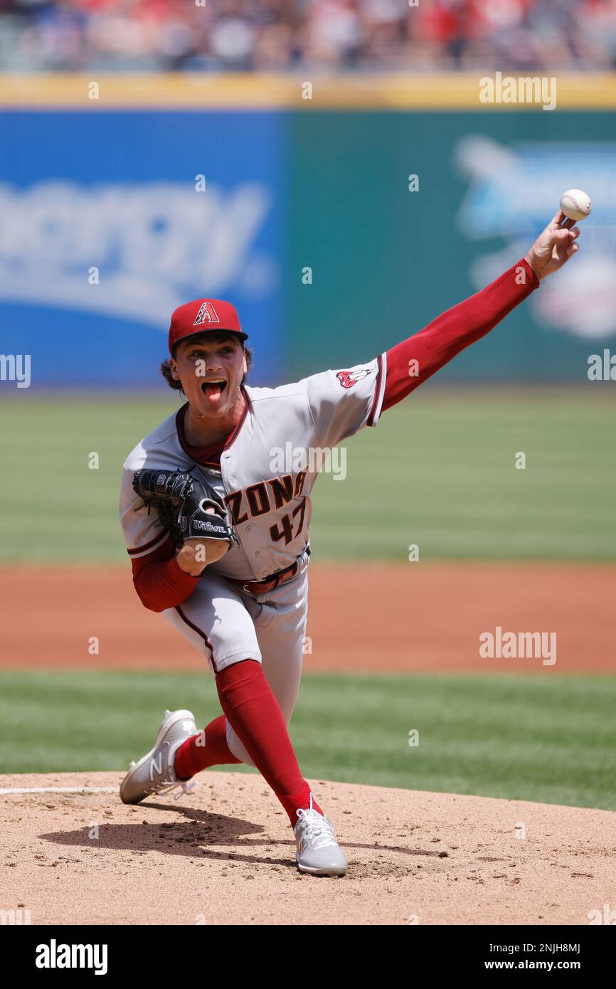 CLEVELAND, OH - AUGUST 03: Arizona Diamondbacks starting pitcher Tommy ...