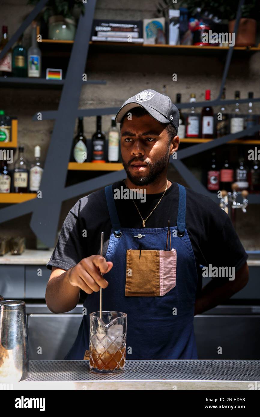 Bartender Jared Murray mixes a Spice and Everything Nice, a non ...