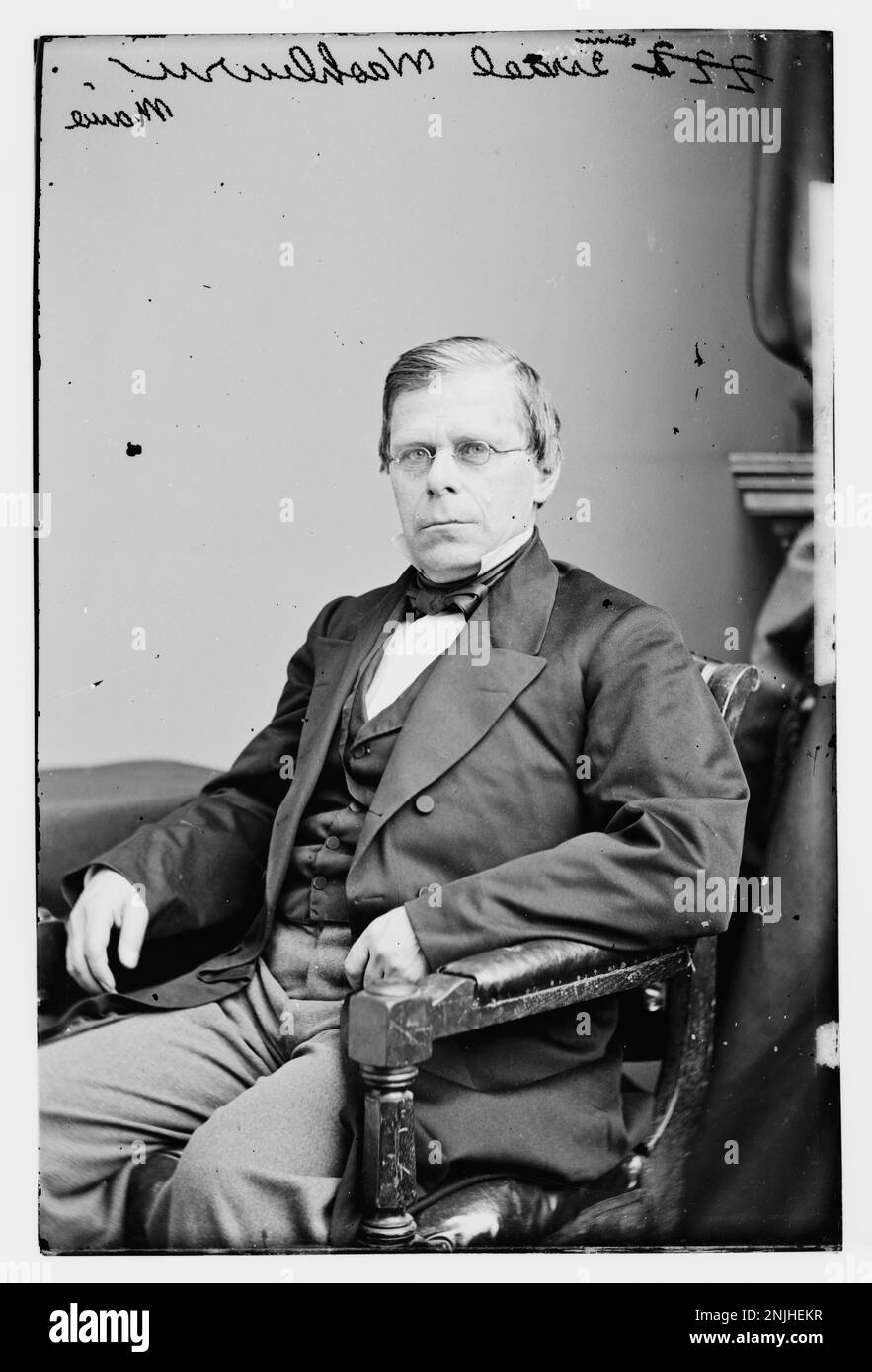 Portrait of Hon. Israel Washburn, an American politician and public servant, part of the Brady ...