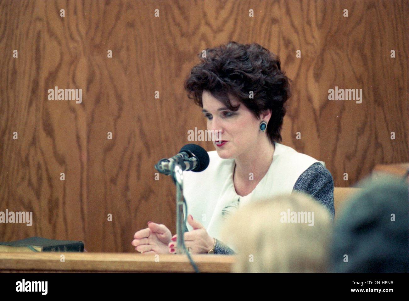 Faye Yager during her trial of alleged kidnapping and child abuse ...