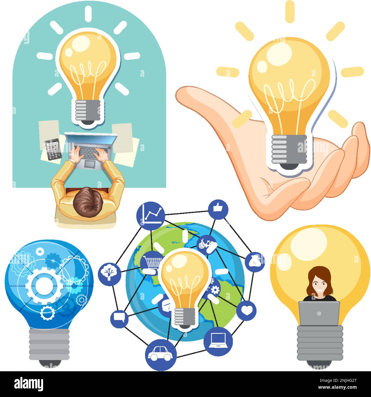 Light bulb in business concept illustration Stock Vector Image & Art ...