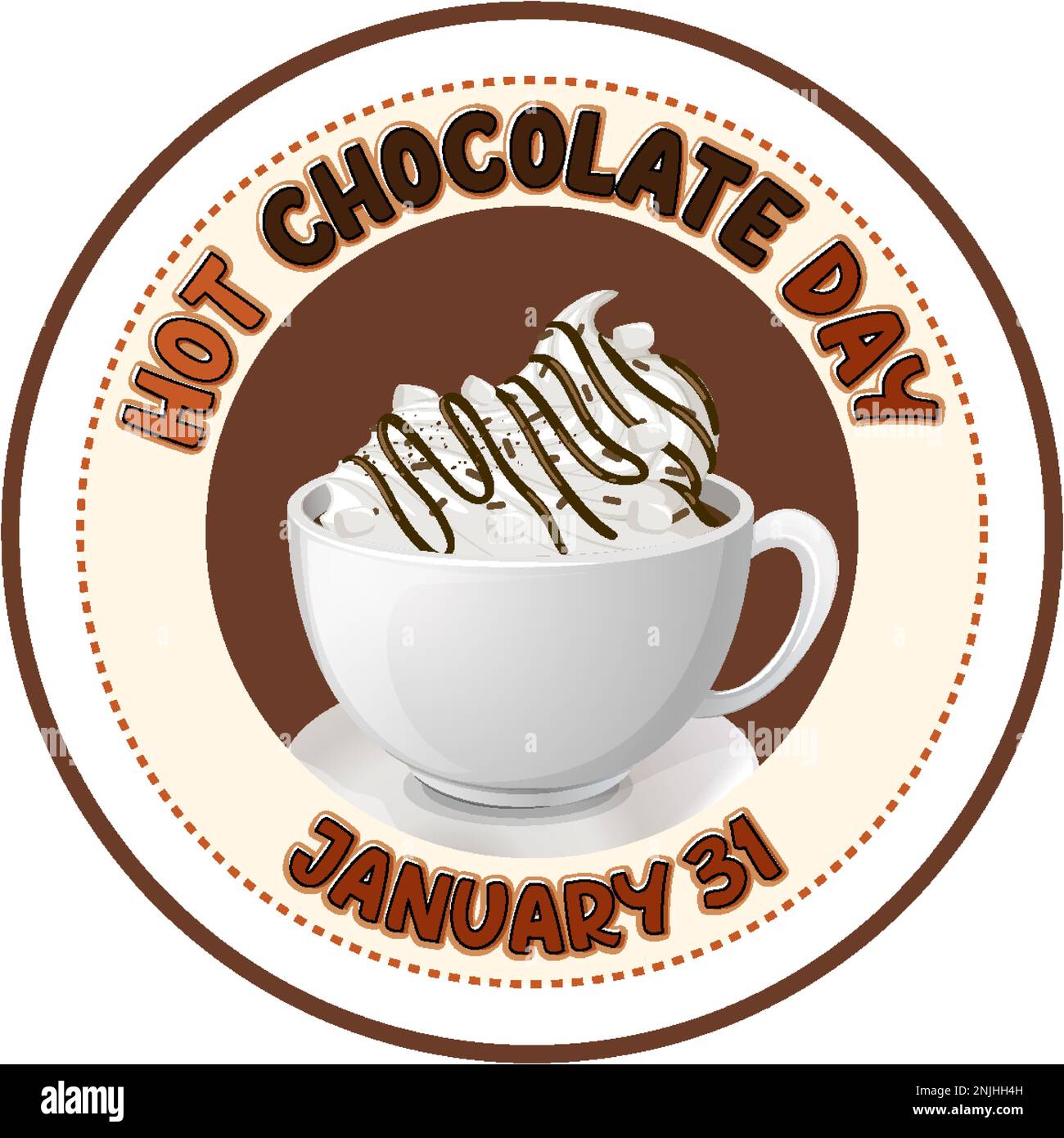Hot Chocolate Day Banner Design illustration Stock Vector Image & Art ...