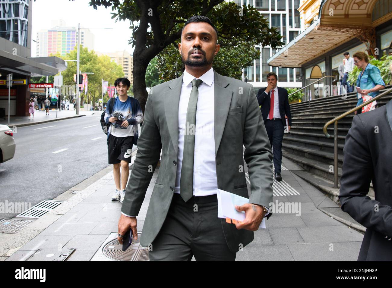 Sri Lankan international cricketer Danushka Gunathilaka departs the ...