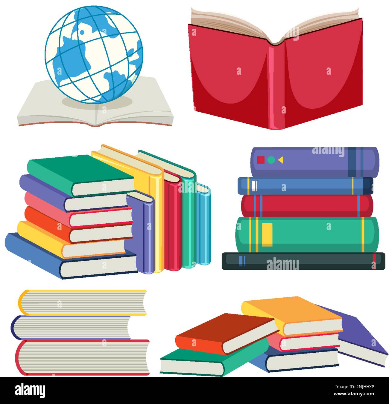 Stacks of books collection illustration Stock Vector Image & Art - Alamy