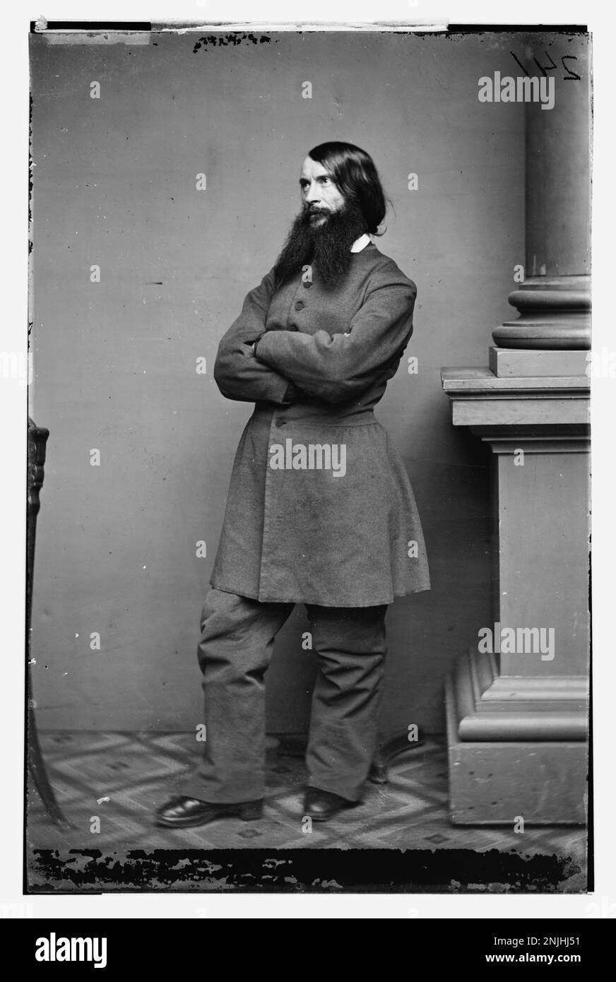 Portrait of Thaddeus Hyatt, a prominent figure in 19th-century America ...