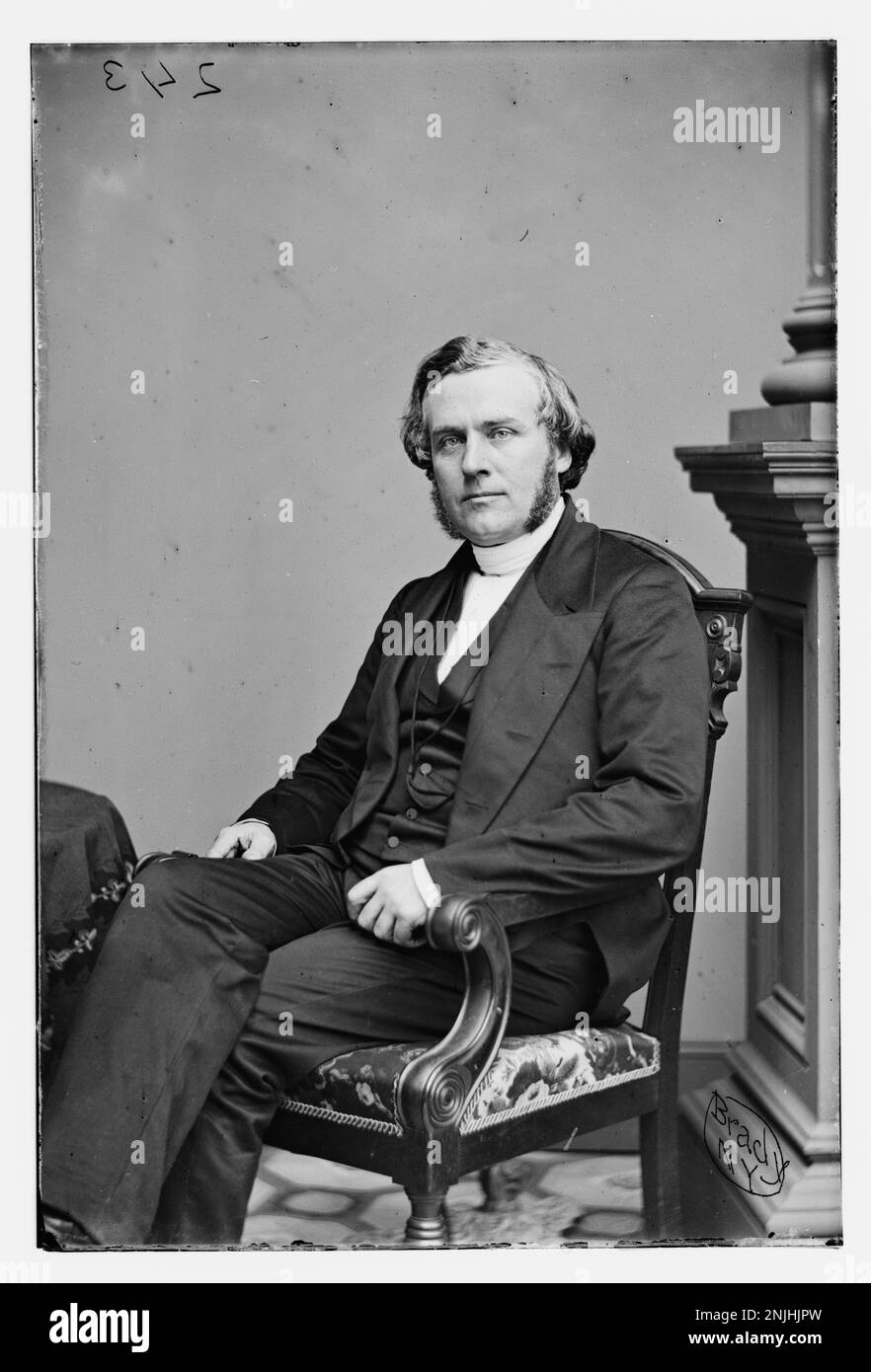Portrait of Rev. Thompson, a 19th-century religious figure, captured in ...