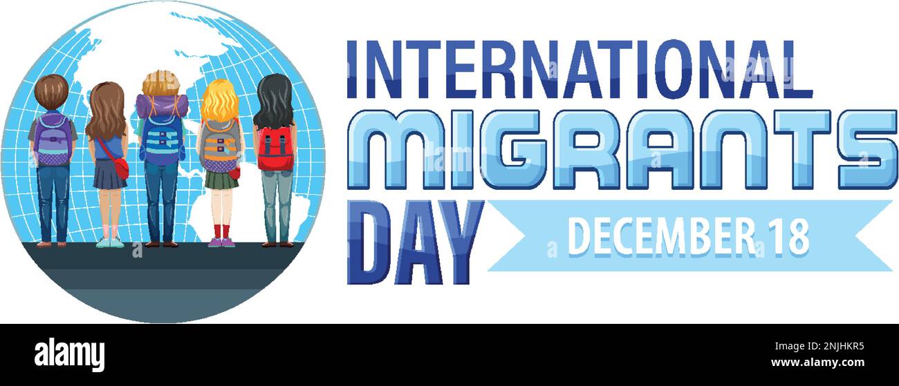 International Migrants Day Banner Design illustration Stock Vector ...