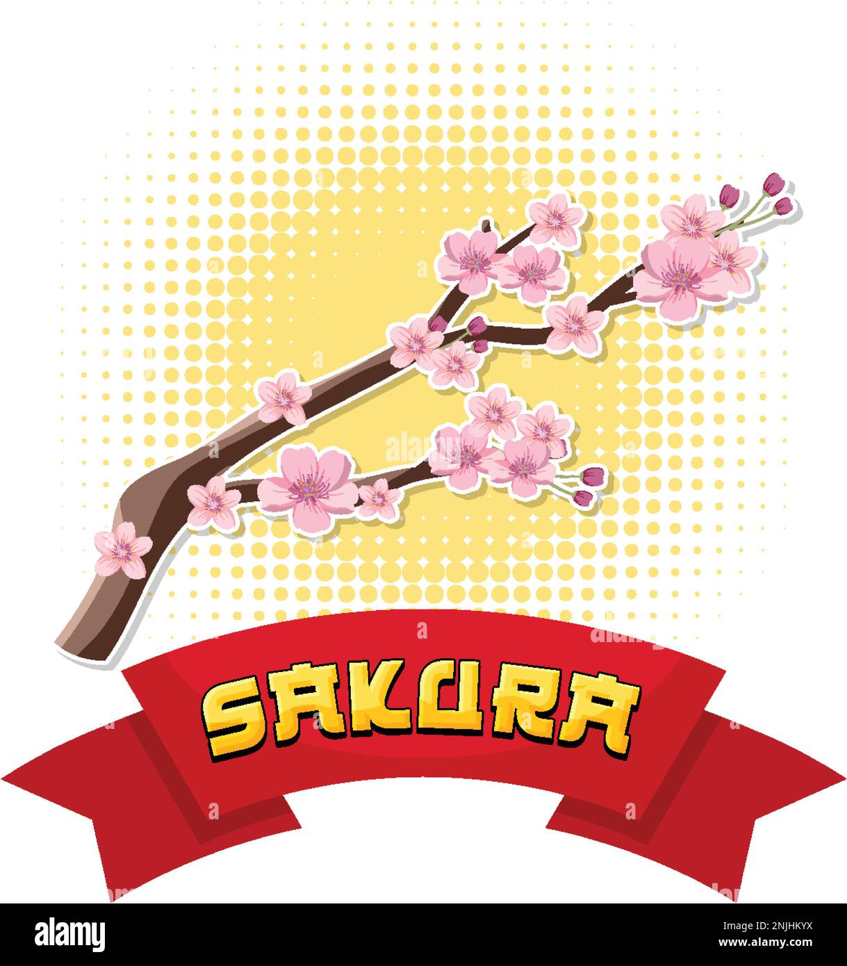 Sakura Japanese element nation tradition symbol illustration Stock ...