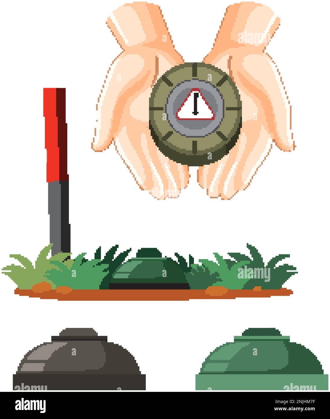 Landmine field Stock Vector Images - Alamy