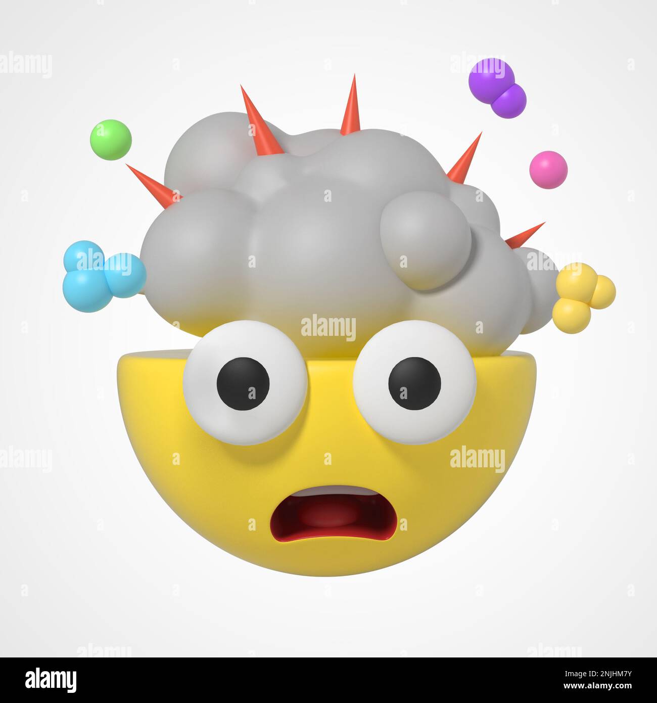 3d emoji emoticon character suprising Stock Photo - Alamy
