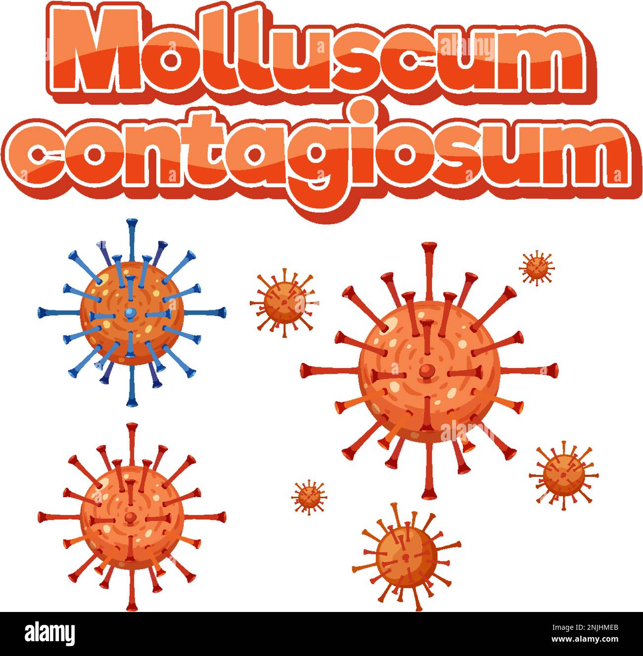 Molluscum contagiosum virus on white background illustration Stock ...