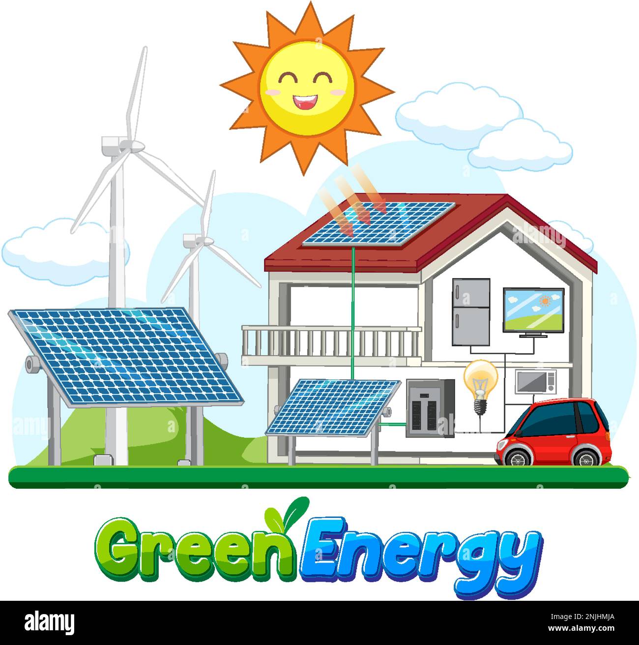 Green energy vector concept illustration Stock Vector Image & Art - Alamy
