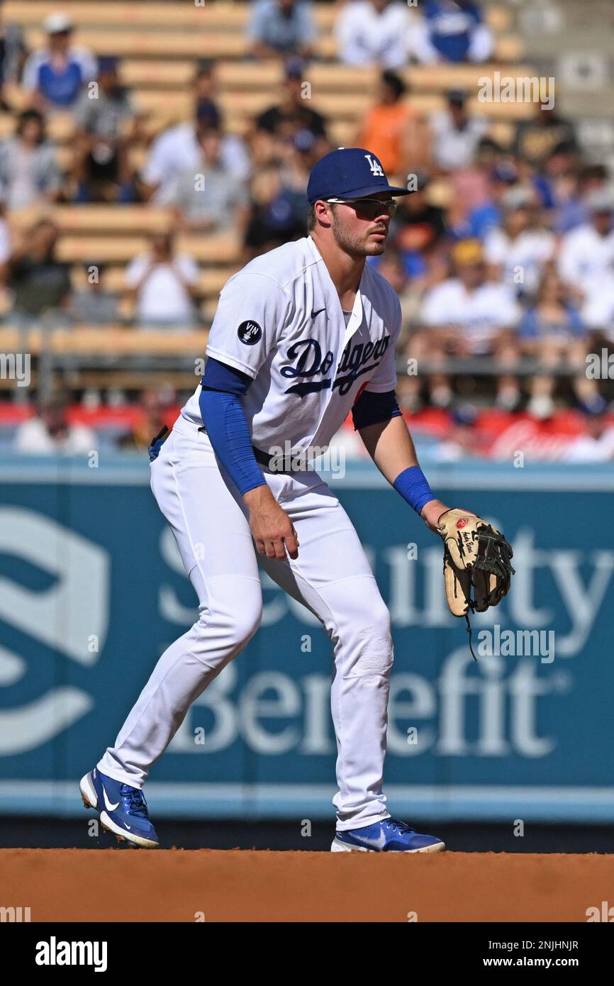 LOS ANGELES, CA - AUGUST 07: Los Angeles Dodgers infielder Gavin Lux (9 ...
