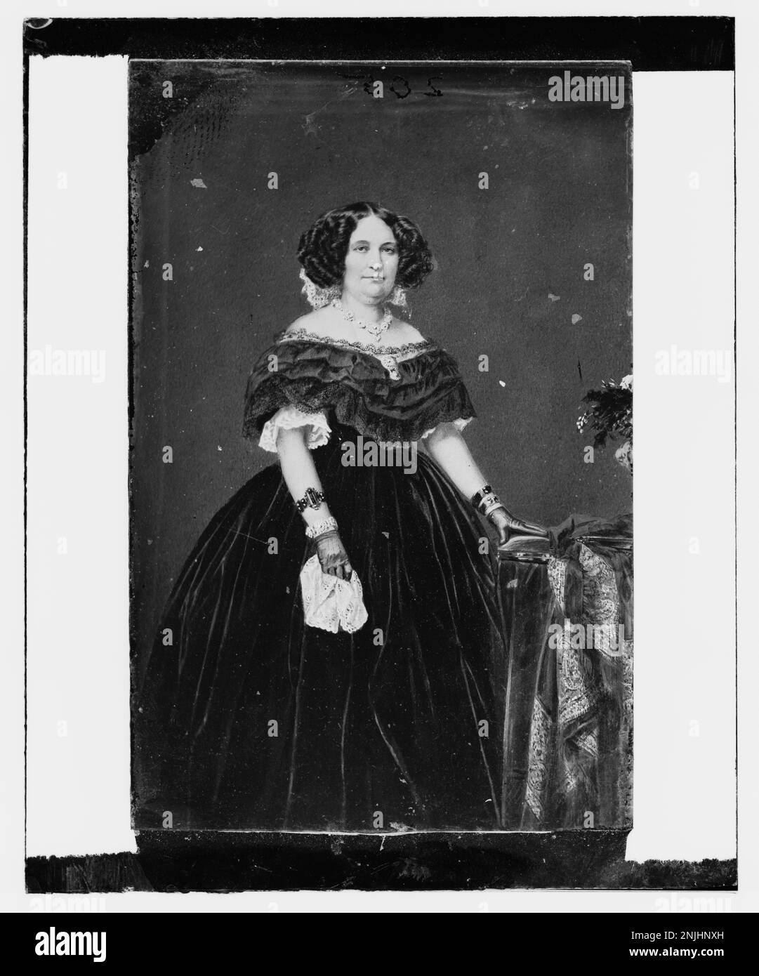 A portrait of Mrs. J.J. Crittenden, an American social figure, from the ...
