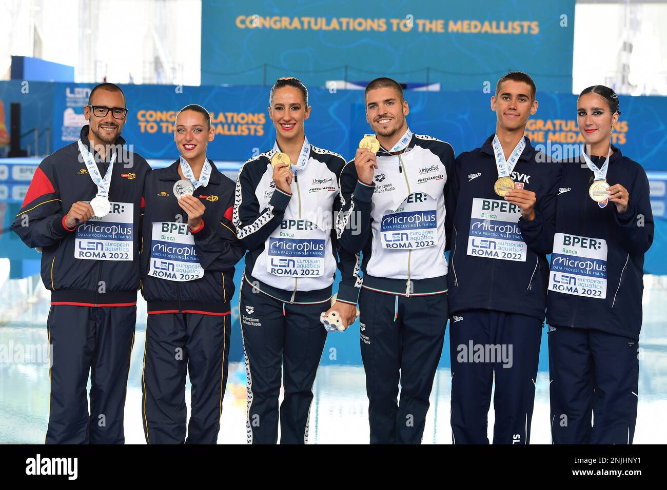 From left, second placed Spain's Emma Garcia Pau Ribes, first placed ...