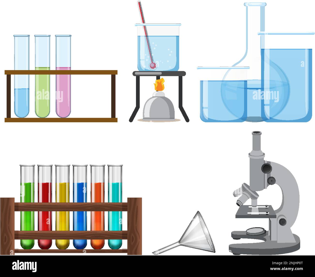 Set of laboratory experiment tools illustration Stock Vector Image ...