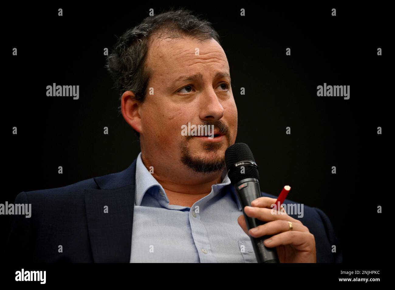 Mark Banasiak of the Shooters, Fishers & Farmers Party speaks during a ...