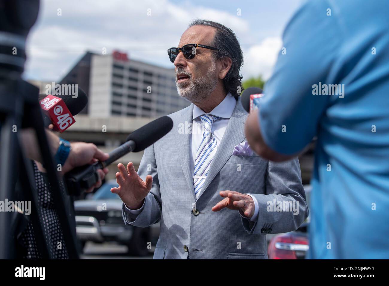 FILE - Attorney Drew Findling makes remarks regarding his client ...