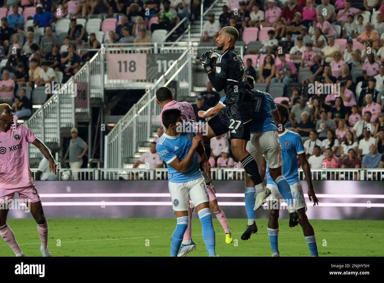 FORT LAUDERDALE, FL - AUGUST 13: Jonathan Jimenez #27 of New York City ...