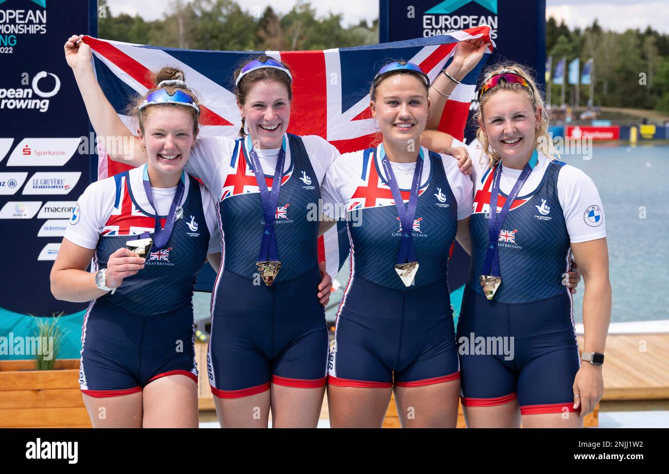 Great Britain's Jessica Marie Leyden, Lola Anderson, Georgina Megan ...