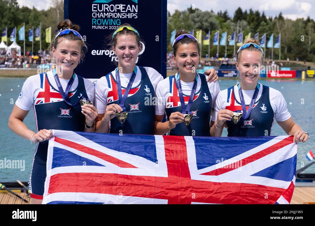 Great Britain's Heidi Long, Rowan McKellar, Samantha Redgrave and ...