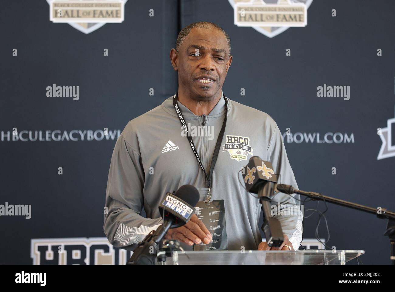 New Orleans, USA. 22nd Feb, 2023. Team Robinson head coach Eric Dooley (Head football coach ...