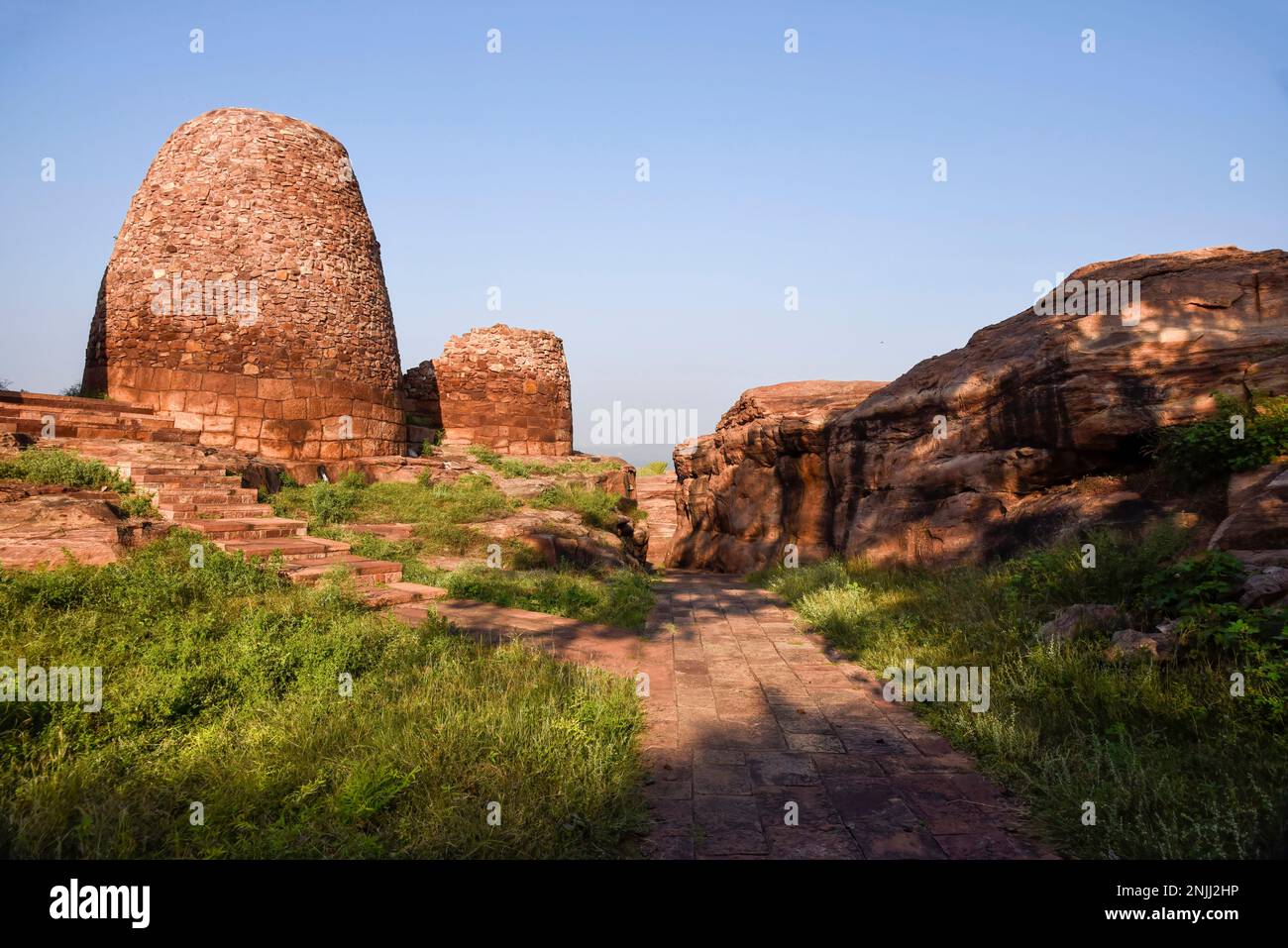 Granaries on Badami Fort which was built by Chalukya king Pulakeshin I ...