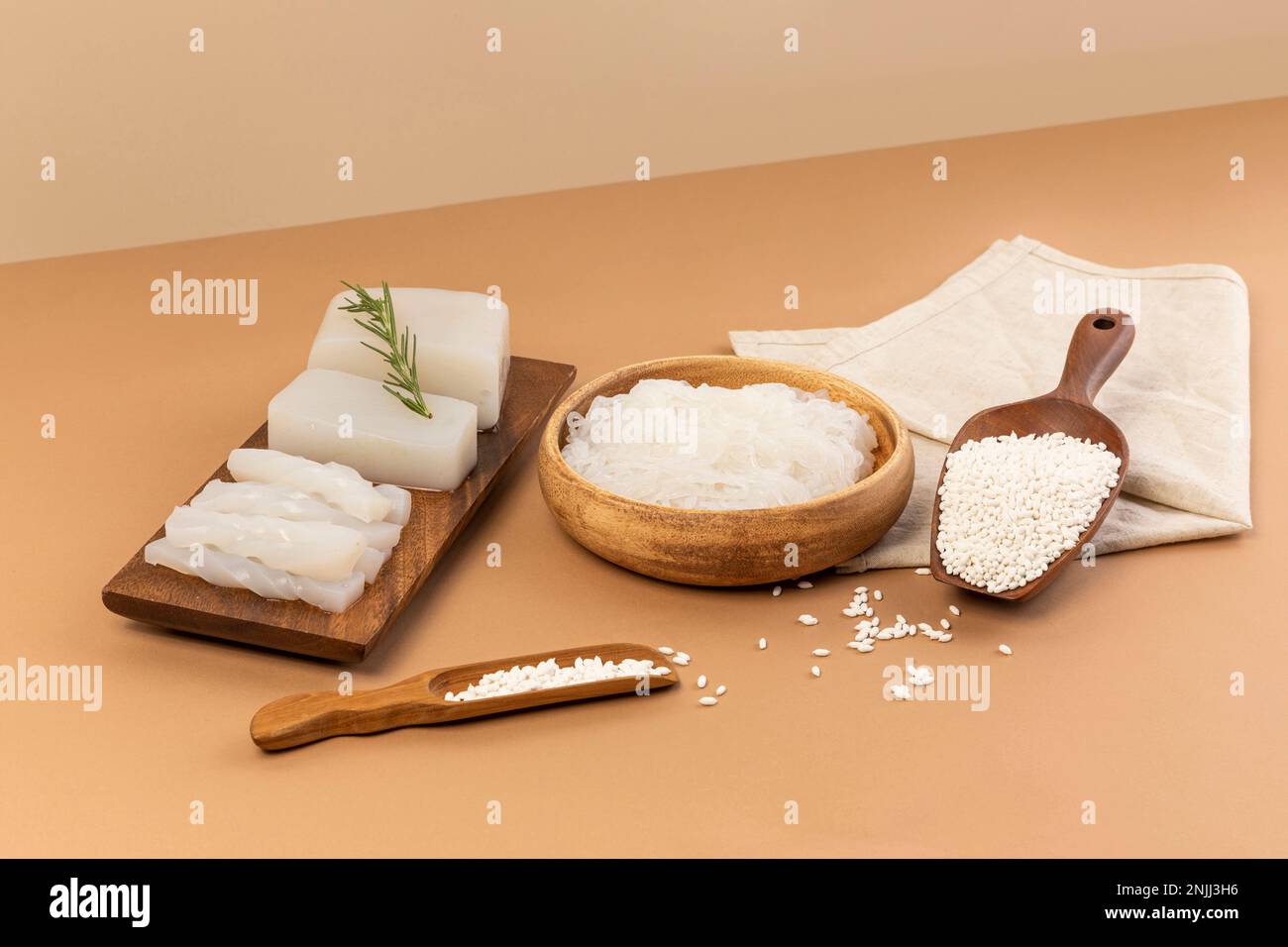 konjac rice and shirataki, konjac noodles Stock Photo - Alamy