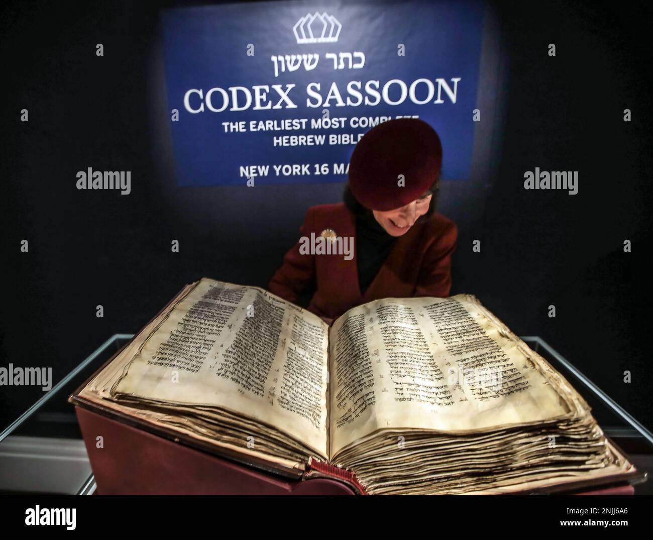 London UK 24 Feb 2023 At more than 1,000 years old, the Codex Sassoon is the world's earliest ...