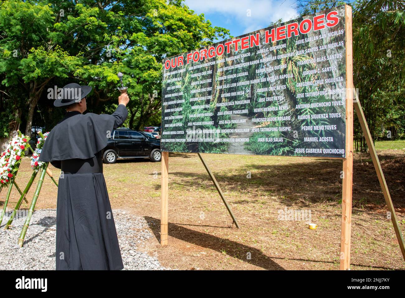 YIGO, Guam (Aug. 9, 2022) - Father Paul Gofigan offers a blessing ...