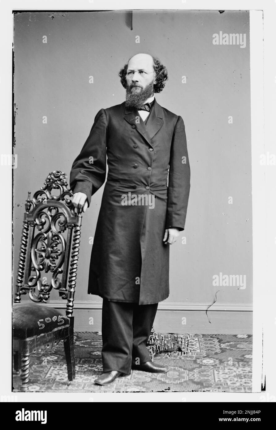 Portrait of Judge S.J. Field, a prominent judicial figure, captured in ...