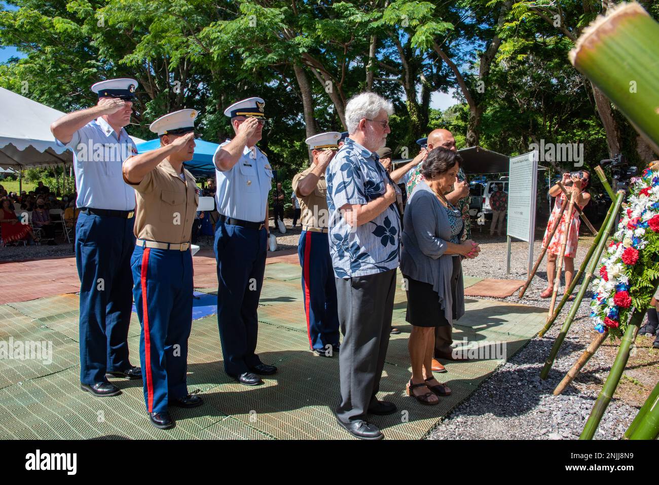 YIGO, Guam (Aug. 9, 2022) - Local government and military leadership ...