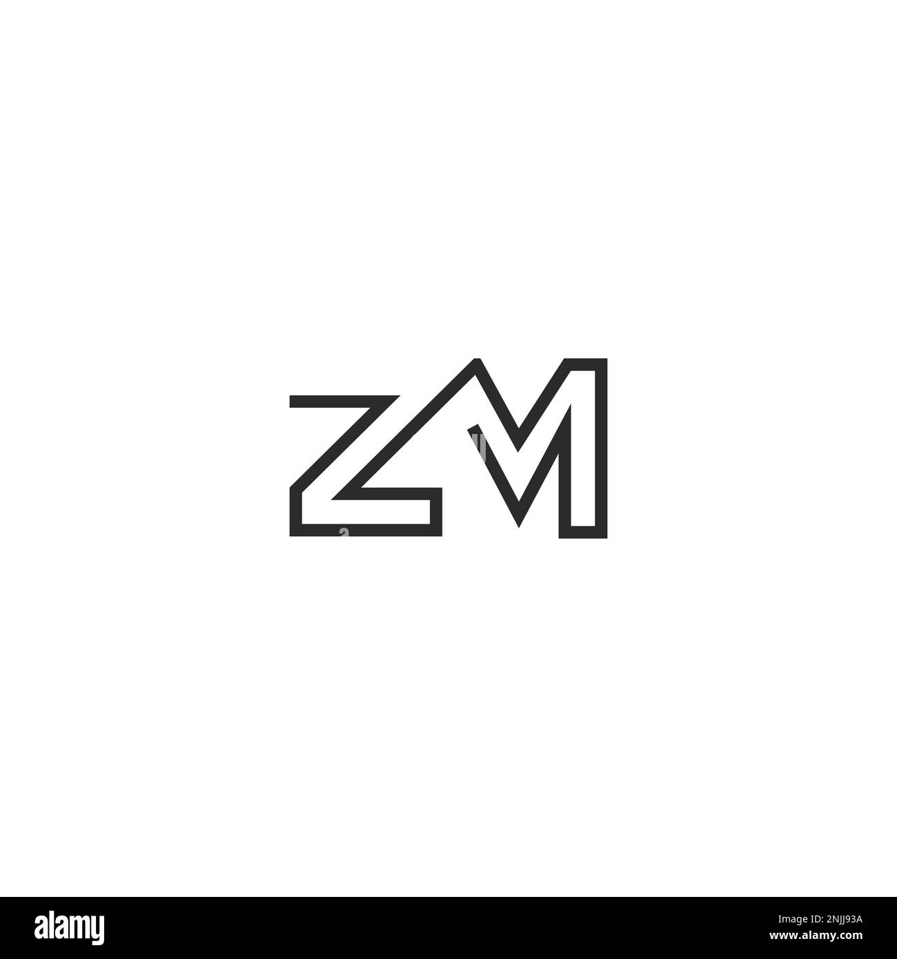 Alphabet letters Initials Monogram logo ZM, MZ, M and Z Stock Vector Image & Art - Alamy
