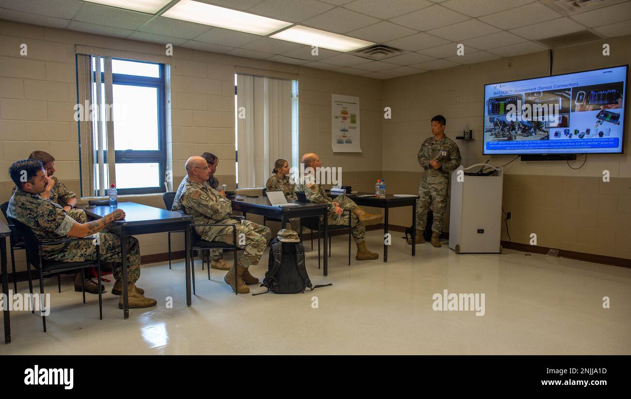 U.S. Air Force 1st Lt. Minjong Yoon, an airman with 711th Human ...