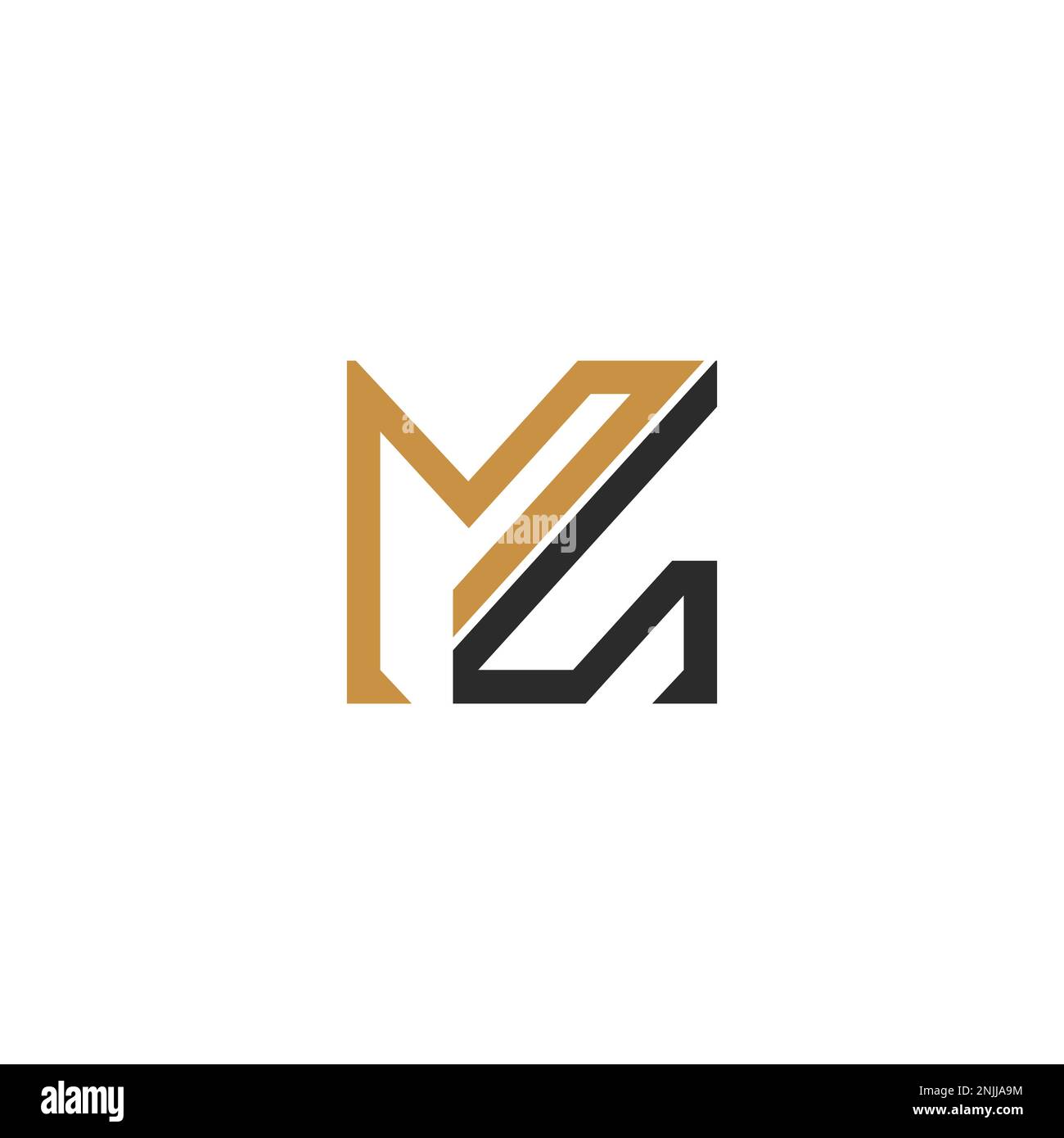Alphabet letters Initials Monogram logo ZM, MZ, M and Z Stock Vector ...