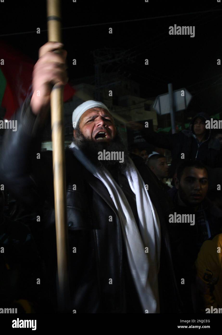 Khan Yunis, Gaza. 22nd Feb, 2023. Supporters of several Palestinian ...